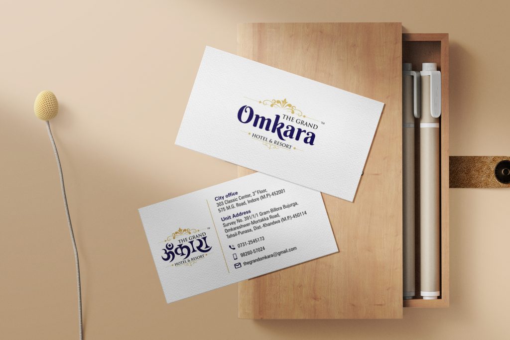 Omkar Visiting card - Graphic360 (best graphic design company in Indore)