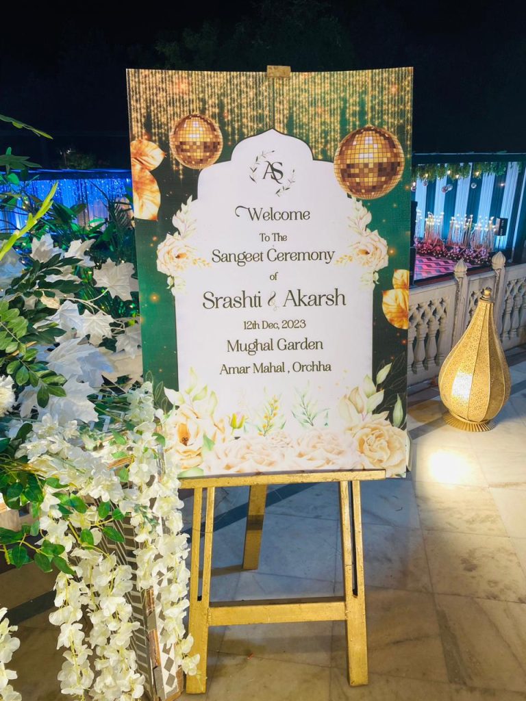 Shrashti & Akarsh Sangeet Welcome Standee - Graphic360 (best graphic ...
